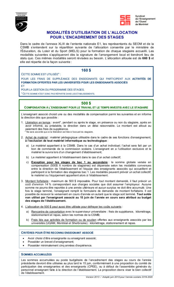 2021-11-30 Modalités d’utilisation de l’allocation pour encadrement des ...